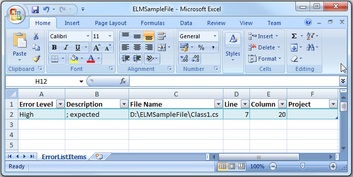 Error List Manager (ELM2012) - Visual Studio Marketplace